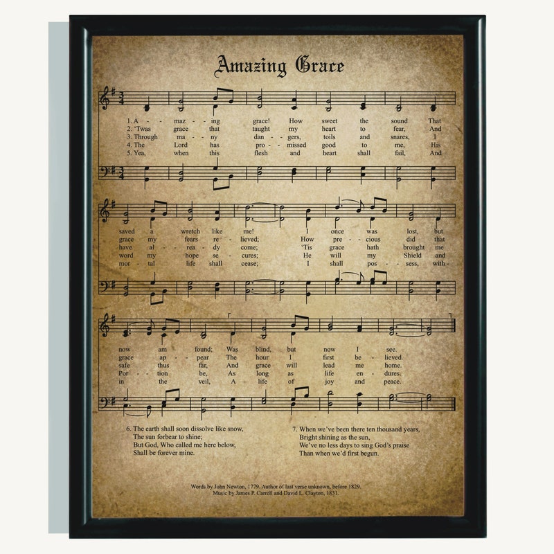 Amazing Grace Print - Etsy