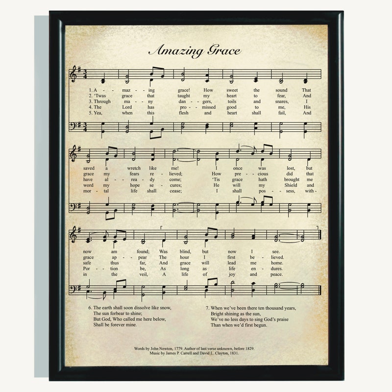 Amazing Grace Print - Etsy