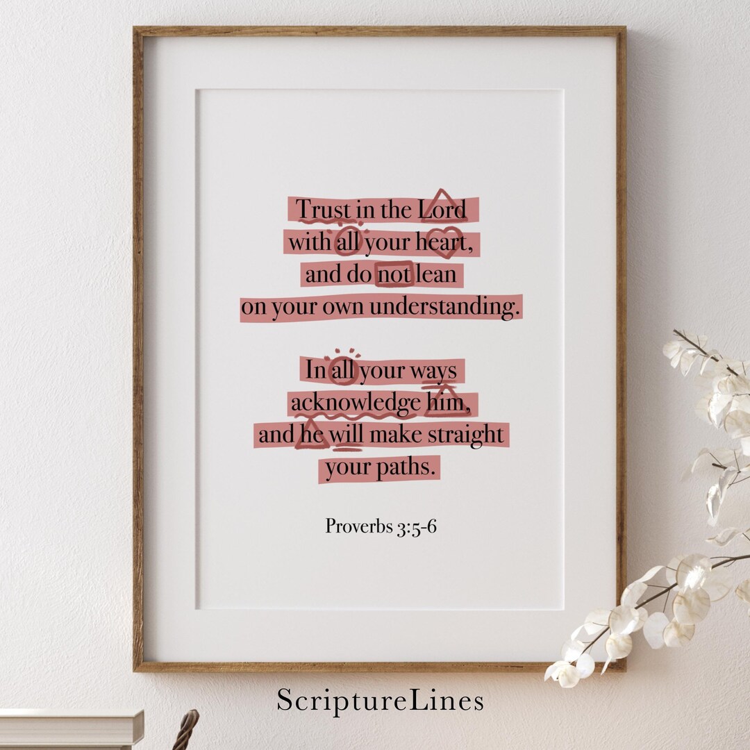 Scripture Wall Art, Boho Modern Christian Wall Art, Bible Verse Wall ...