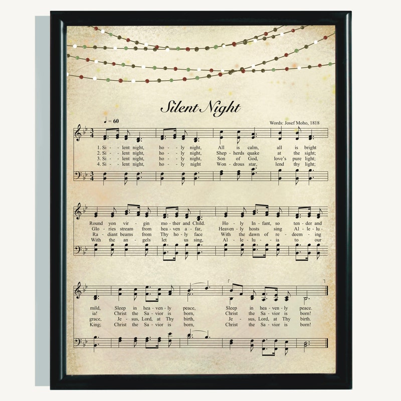 Silent Night Wall Decor - Etsy