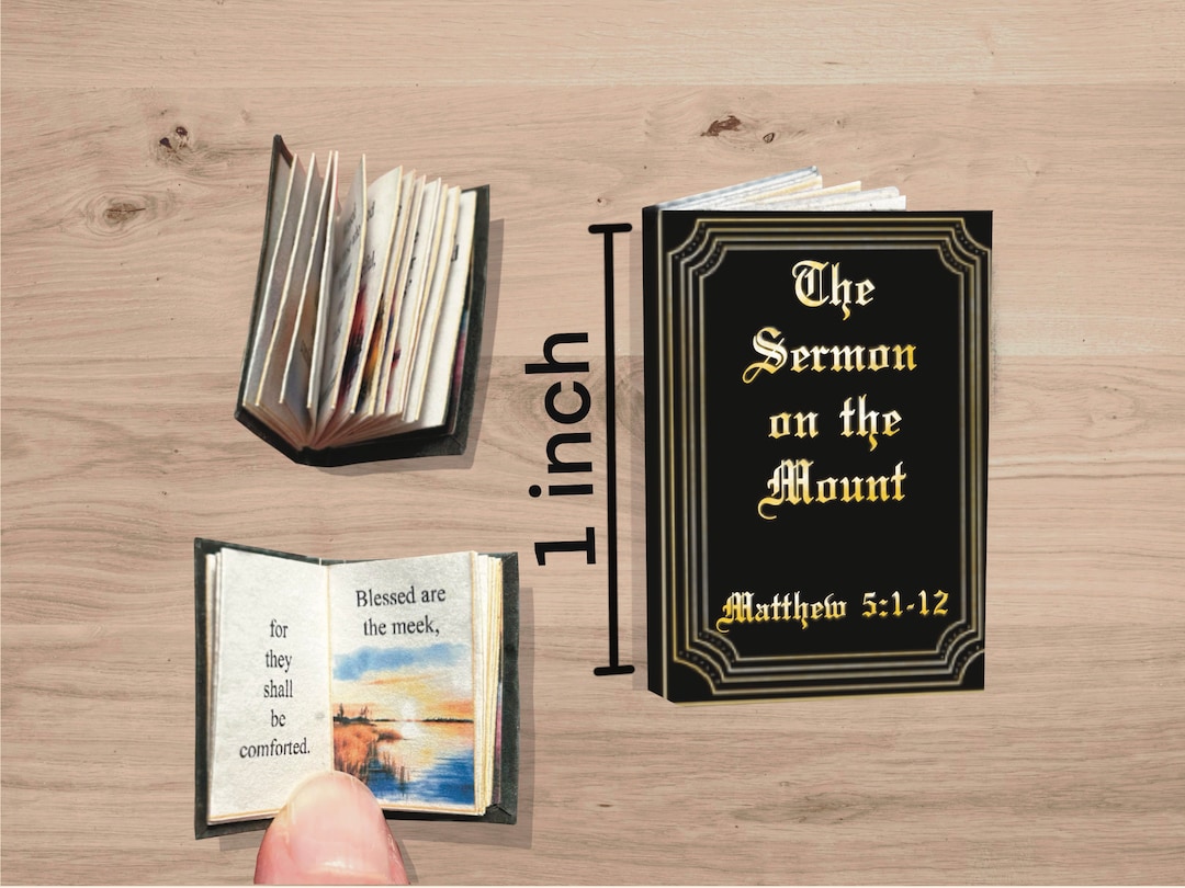 Beatitudes Mini Book, Matthew 5:1-12 Sermon on the Mount Miniature ...