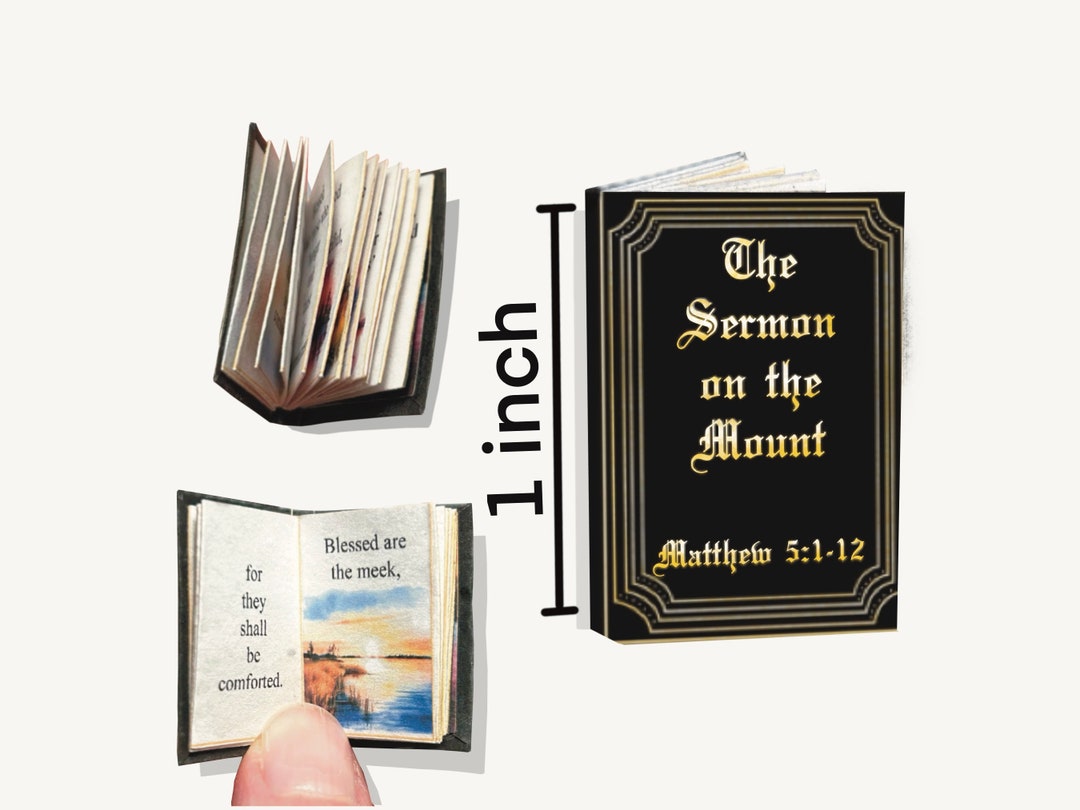 Beatitudes Mini Book, Matthew 5:1-12 Sermon on the Mount Miniature ...