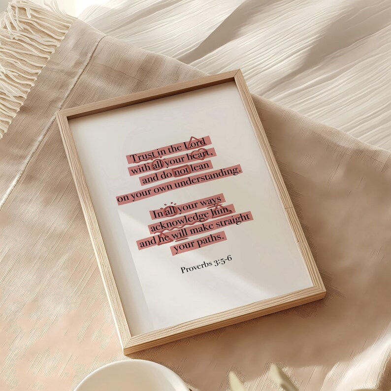 Bible Verse Gallery Wall SET of Three, Boho Modern Christian Wall Art ...