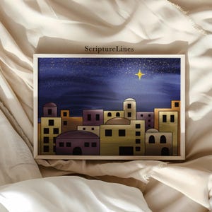 O Little Town of Bethlehem Wall Art, Bethlehem Star Painting, Bethlehem ...
