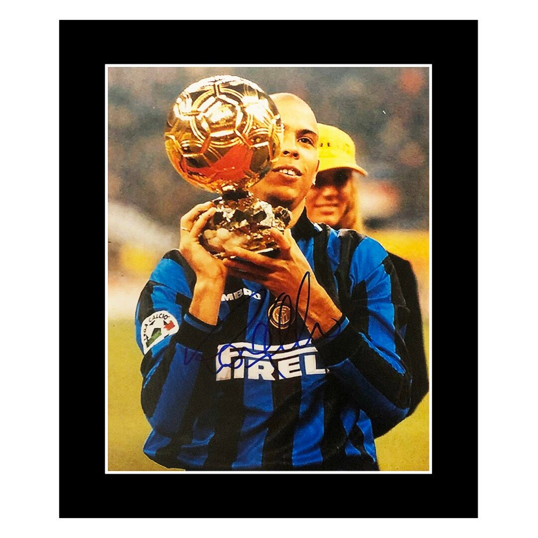 Photos Signed Ronaldo Nazario Photo Display Inter Milan Icon Etsy