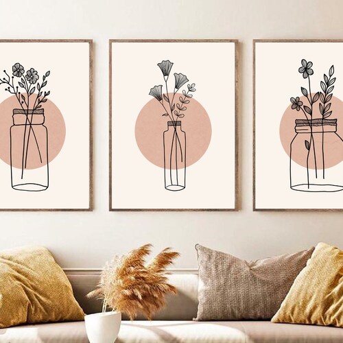 Modern Sunset Print PRINTABLE Modern Boho Sun Wall Art - Etsy