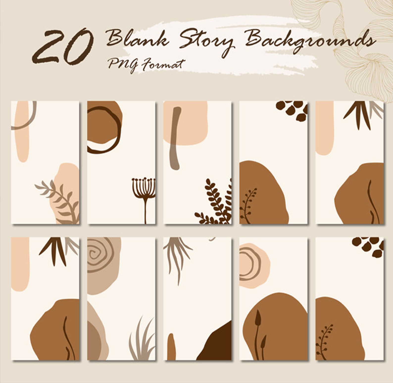 40 Instagram Templates Blank Insta Backgrounds Abstract - Etsy