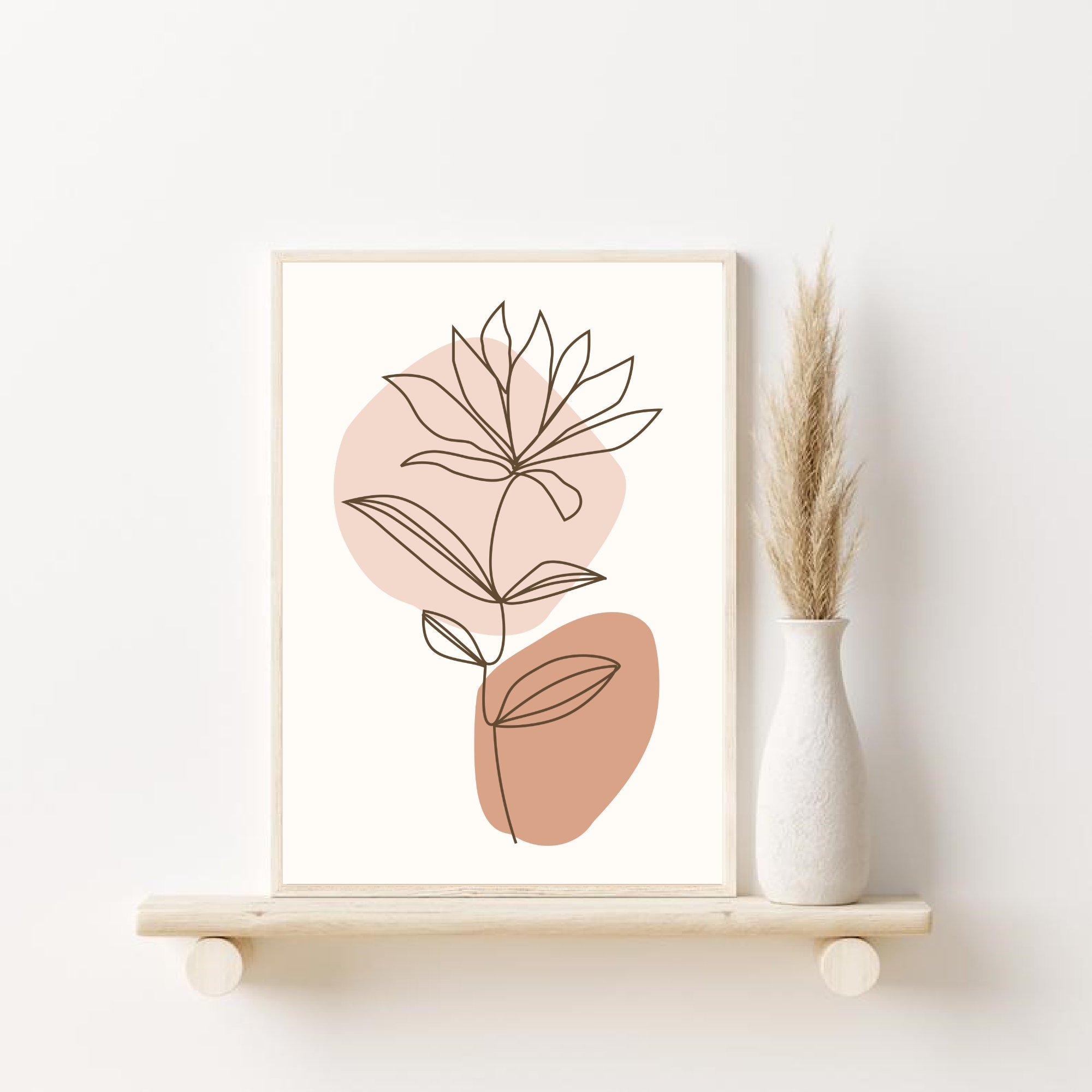 Boho Flower Wall Art Print Botanical Printable Wall Art | Etsy