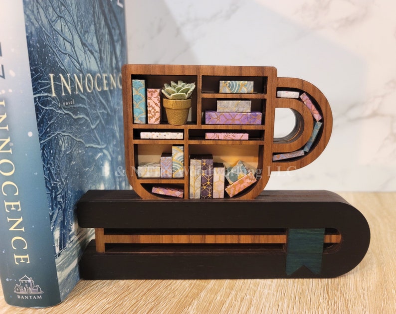 Mini Bookshelf Mini Library Bookshelf Décor Mini Books - Etsy