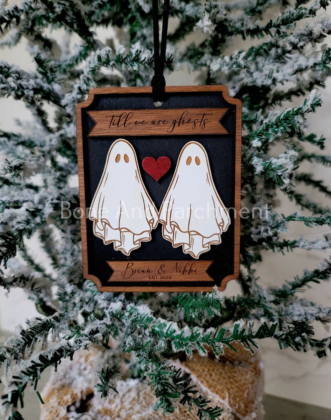 Ghost Ornament Personalized, Ghost Couple Ornament, Gothic Wedding ...