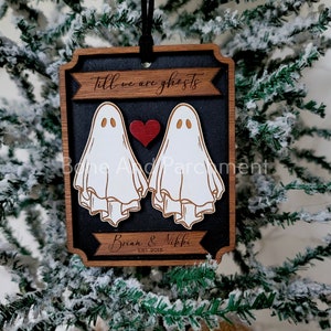 Ghost Ornament Personalized, Ghost Couple Ornament, Gothic Wedding ...