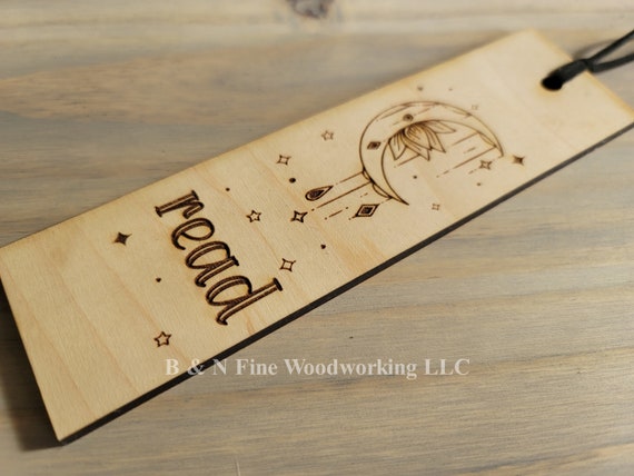 Engraved Bookmark Wooden Bookmark Book Page Placeholder - Etsy