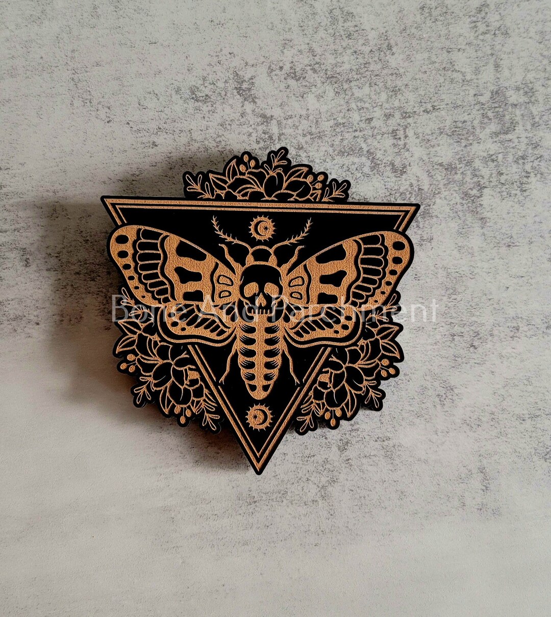 Deathhead Moth, Laser Engraved Wall Art, Gothic Home Décor, Entomology ...
