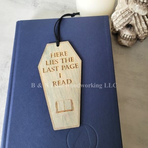 Coffin Bookmark, Horror Bookmark, Gothic Bookmark, Halloween Bookmark ...