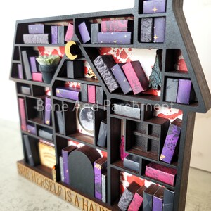Haunted House Décor, Miniature Library, Mini Bookshelf, Horror Décor ...