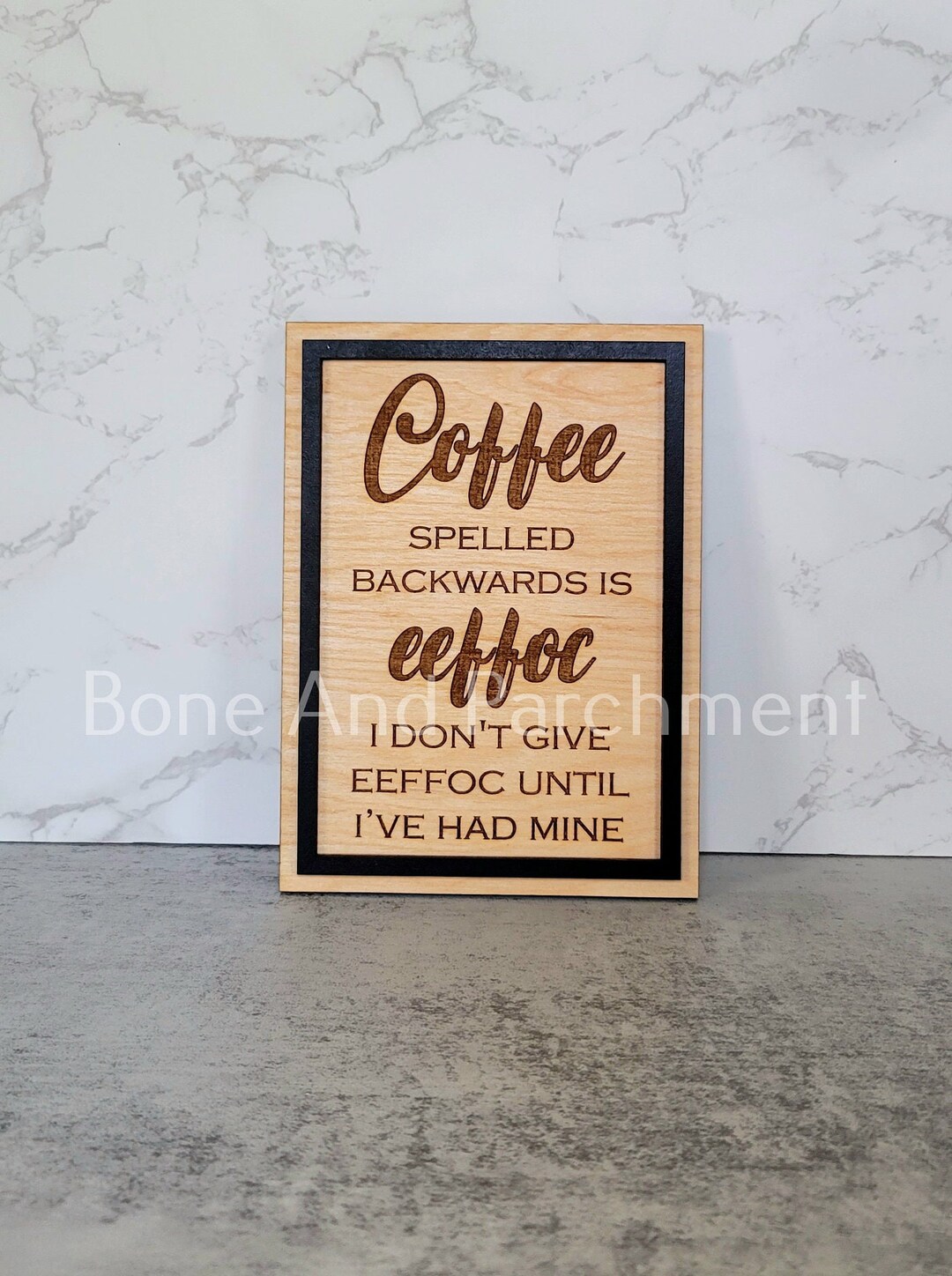 Funny Coffee Signs, Eeffoc, Coffee Bar Sign, Funny Kitchen Art, Coffee ...