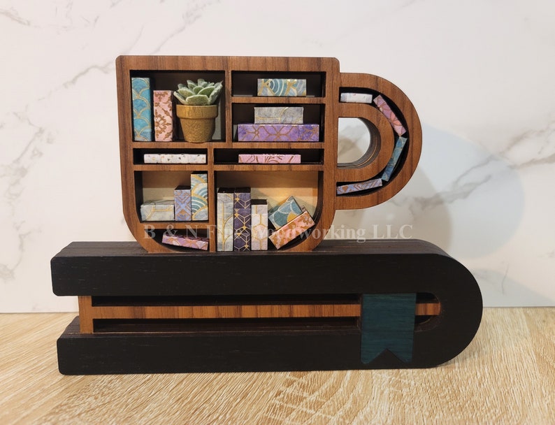 Mini Bookshelf Mini Library Bookshelf Décor Mini Books - Etsy