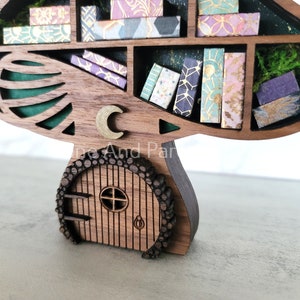 Mini Bookshelf, Mushroom Mini Library, Bookshelf Décor, Mini Books ...