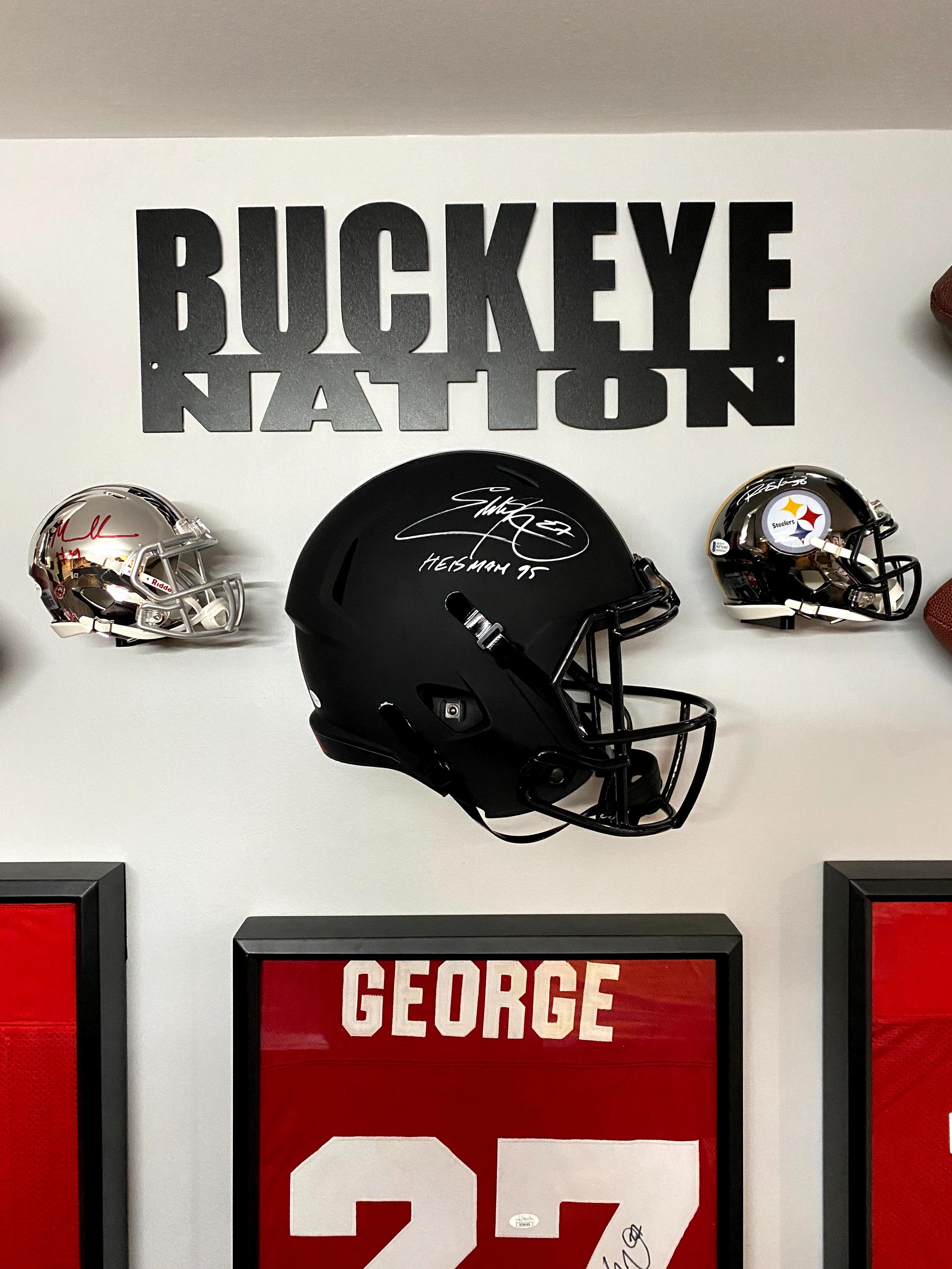 Full Size Floating NFL Replica Football Helmet Wall Mount Display ...