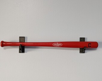 15 Mini Souvenir Bat Horizontal Display Rack With Baseball Shelf With ...