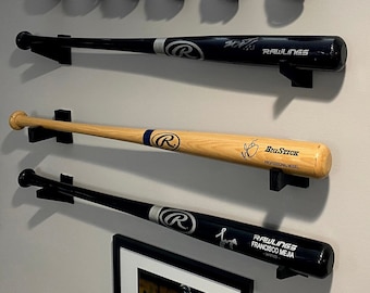 Custom Baseball Bat Holder - Wall Mount Bat Organizer - Metal ...