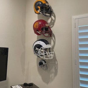 Full Size Floating Football Authentic Helmet Wall Display Holder - Etsy
