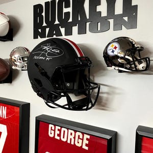 Full Size Floating NFL Replica Football Helmet Wall Mount Display ...
