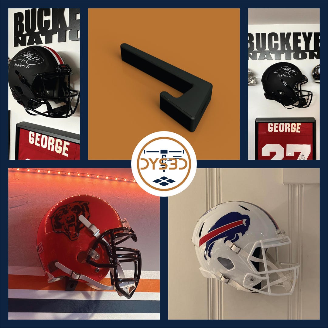 Full Size Floating NFL Replica Football Helmet Wall Mount Display ...