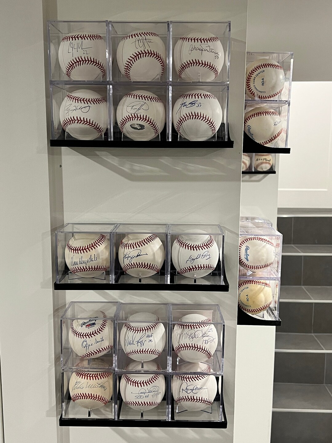 Wall Mount Display for Triple Baseball Uv-protected Case (CASES NOT ...