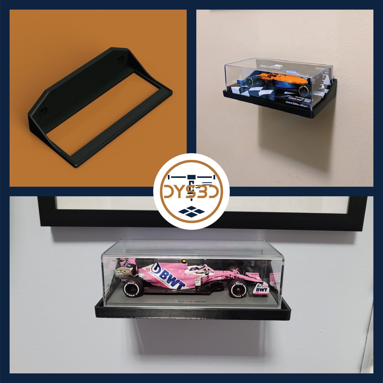 1:43 Formula 1 Diecast Car Wall Mount Display Shelf - Etsy