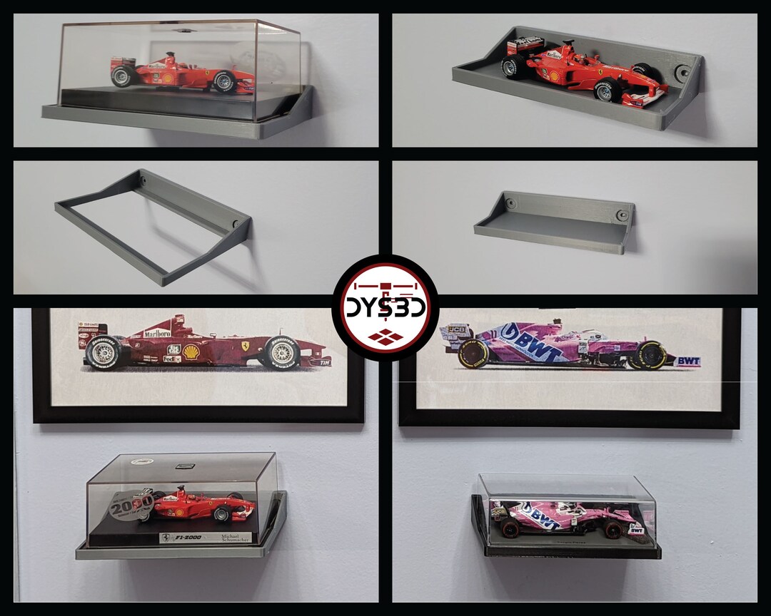 1:43 Formula 1 Diecast Car Wall Mount Display Shelf - Etsy