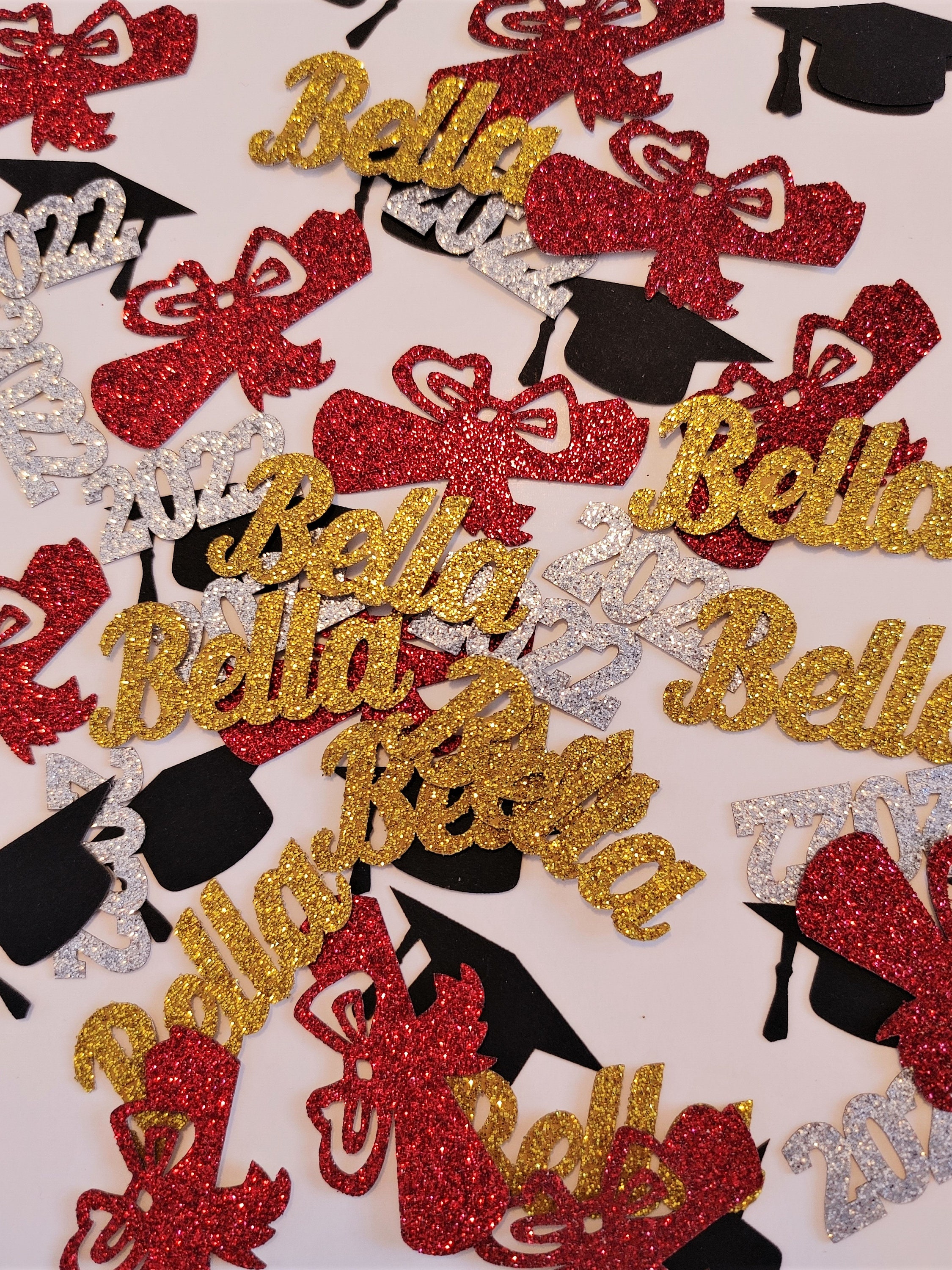 Graduation Confetti With Personalized Name and Cap/diploma/2025 in ...