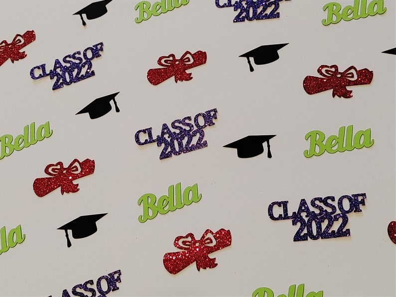 Personalized Graduation Confetti With Cap/class of 2025/custom Name and ...