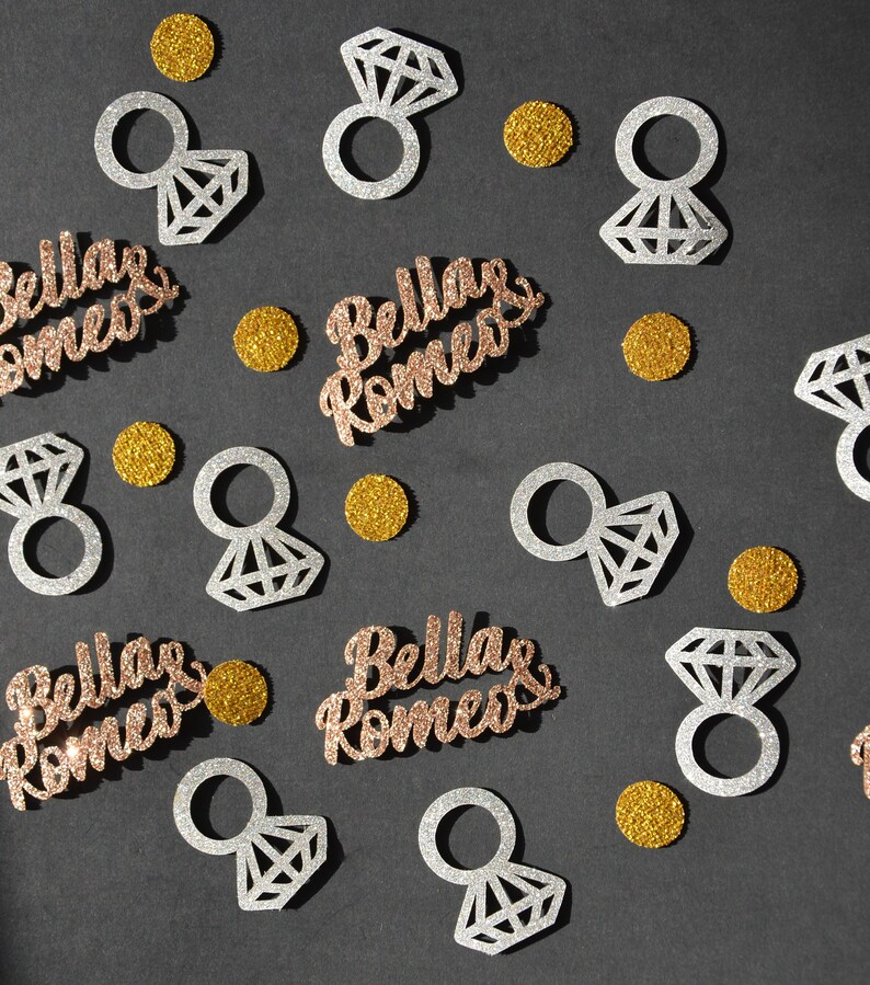 Diamond Ring Confetti Engagement Ring Bachelorette Party - Etsy