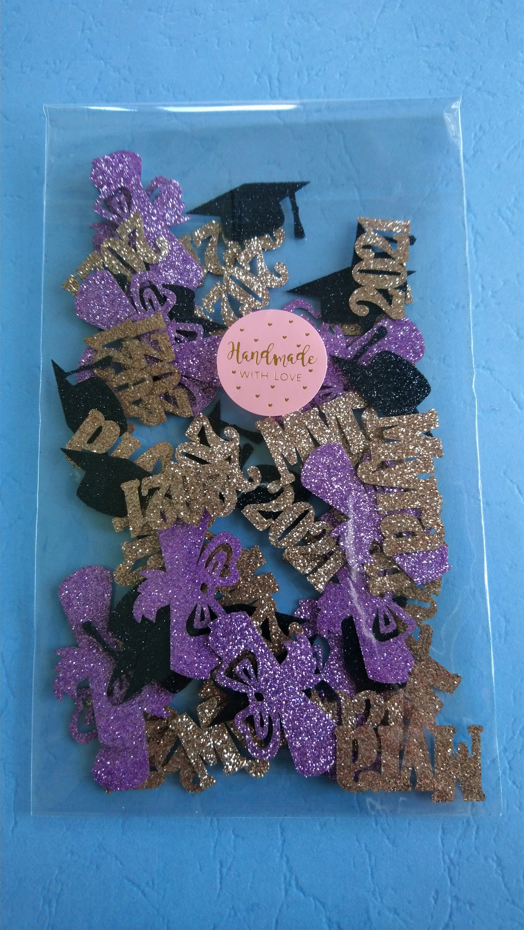 Graduation Confetti With Personalized Name and Cap/diploma/2025 in ...