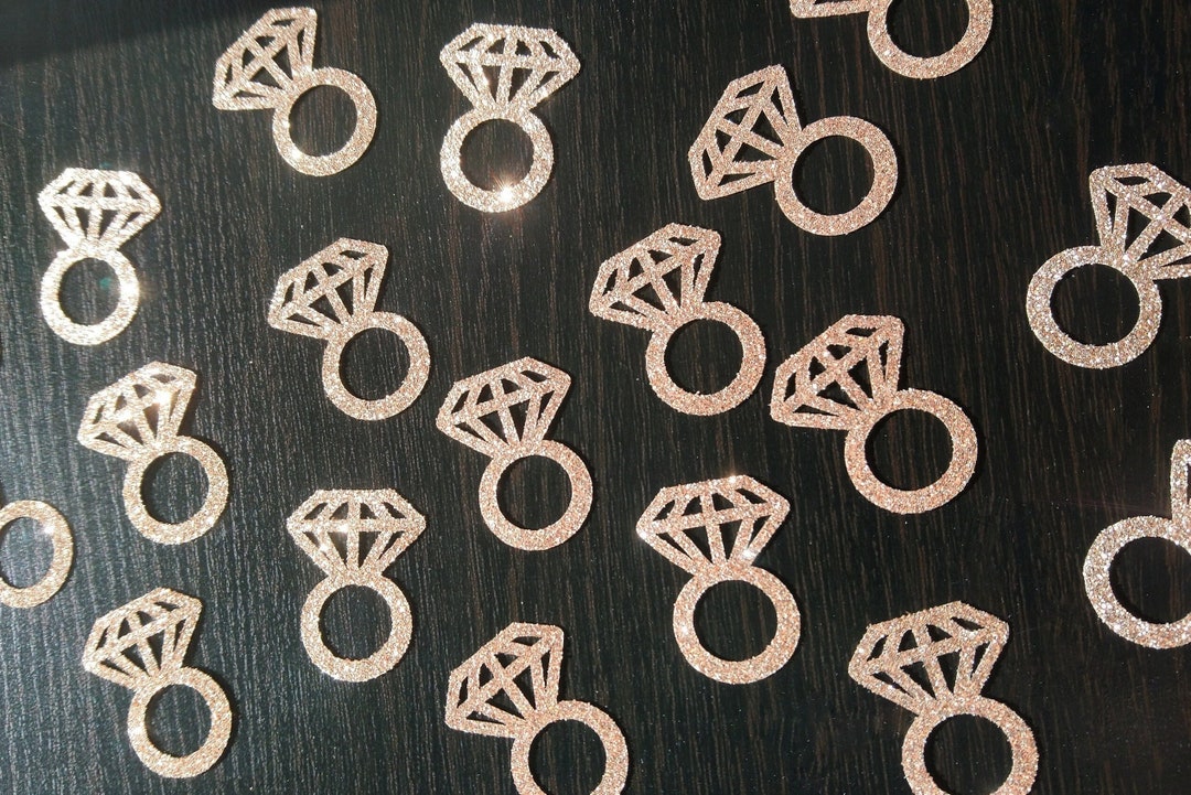 Diamond Ring Confetti, Engagement Ring Confetti, Bachelorette Party ...