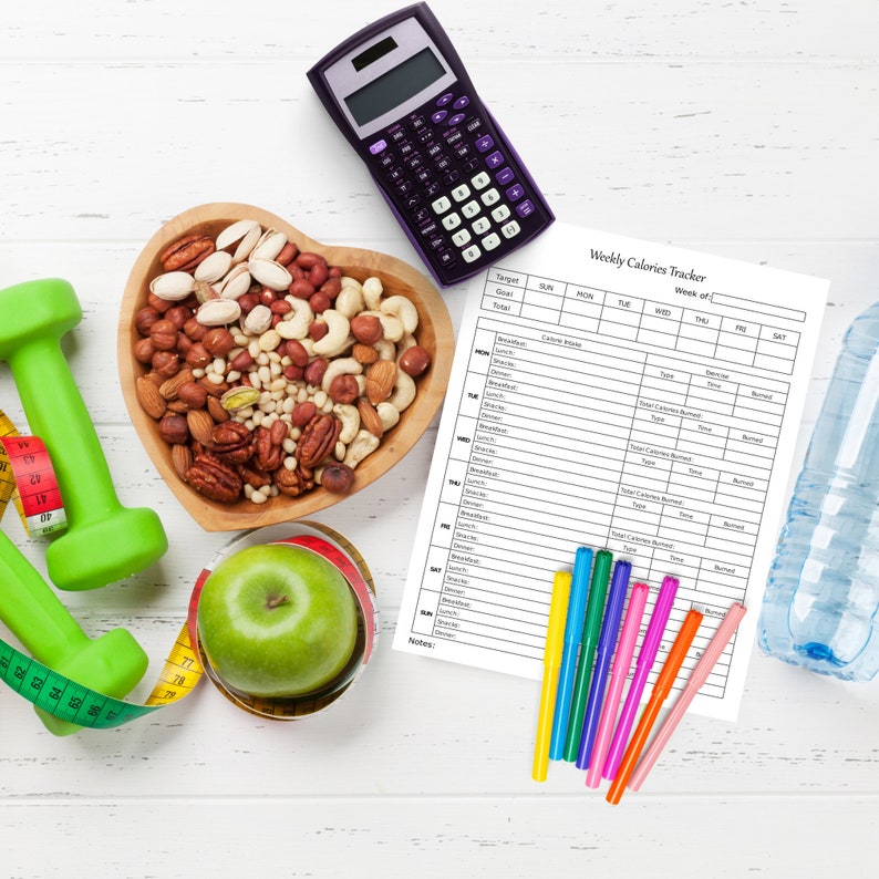 Personal Calorie Tracker Printable Calorie Journal Daily - Etsy