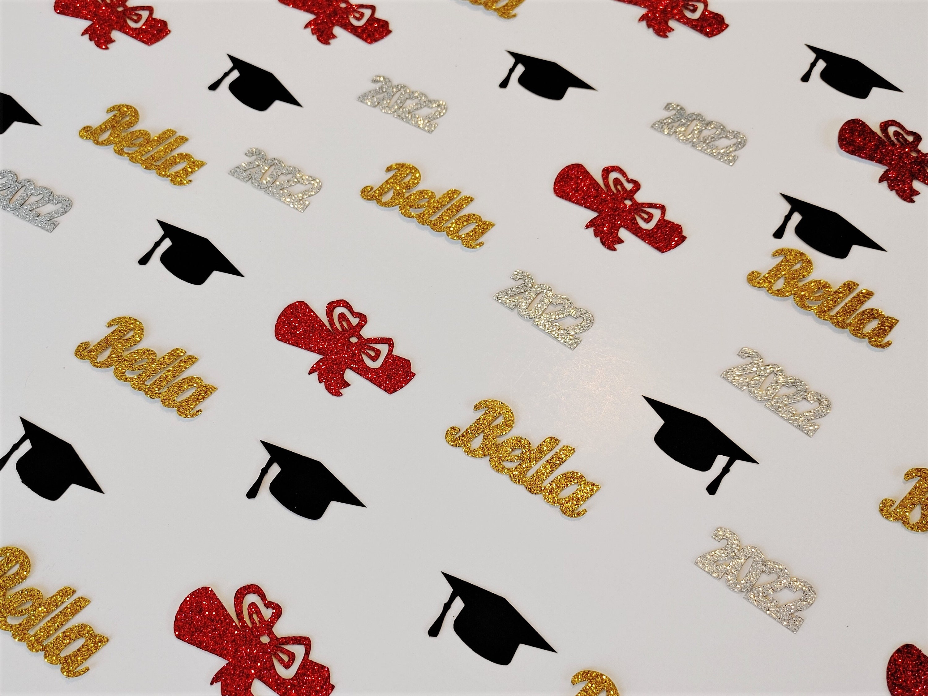 Graduation Confetti With Personalized Name and Cap/diploma/2025 in ...