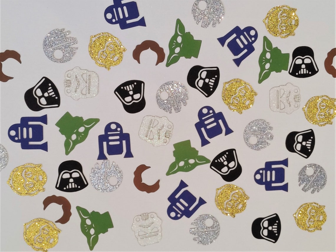 Star Wars Inspired Confetti: Darth Vader, Yoda, R2D2, Stormtrooper ...