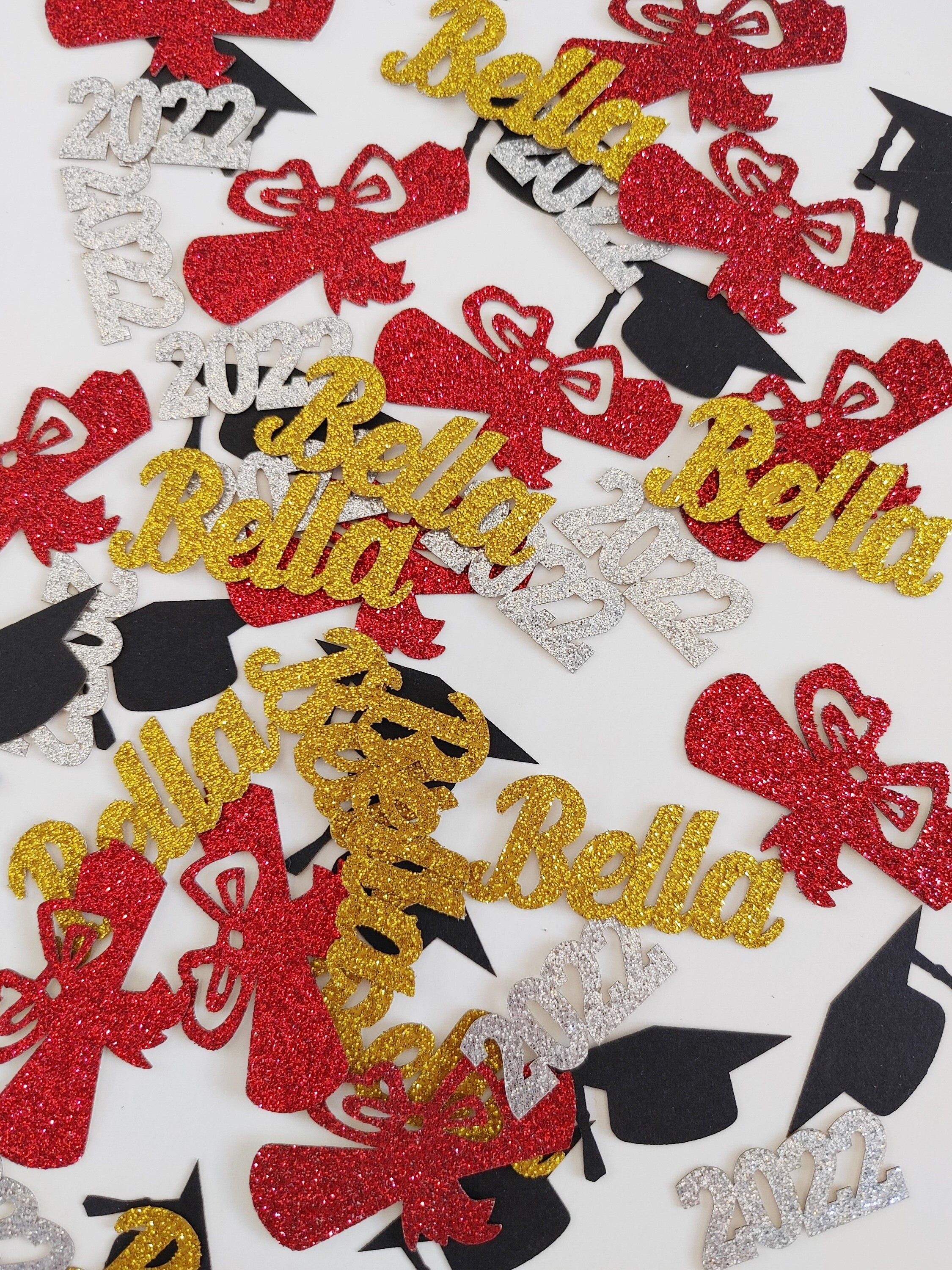 Graduation Confetti With Personalized Name and Cap/diploma/2025 in ...