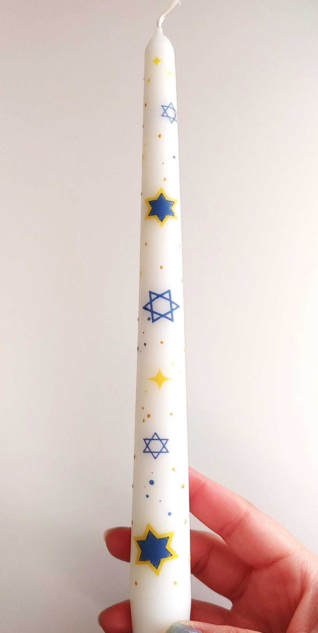 Hanukkah Candles With Star of David - Etsy