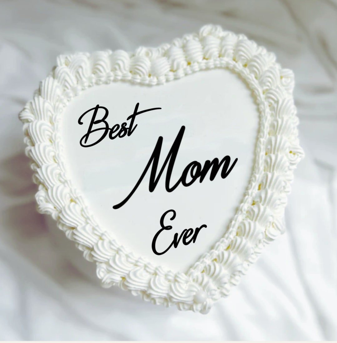 Mini Acrylic Flat Lay Cake Topper Heart Cake Topper Birthday Cake Charm ...