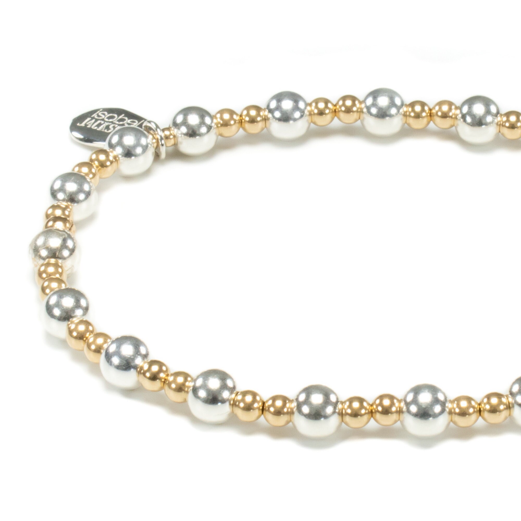 Gold und Sterling Silber Stacking Bead Armband - Etsy.de