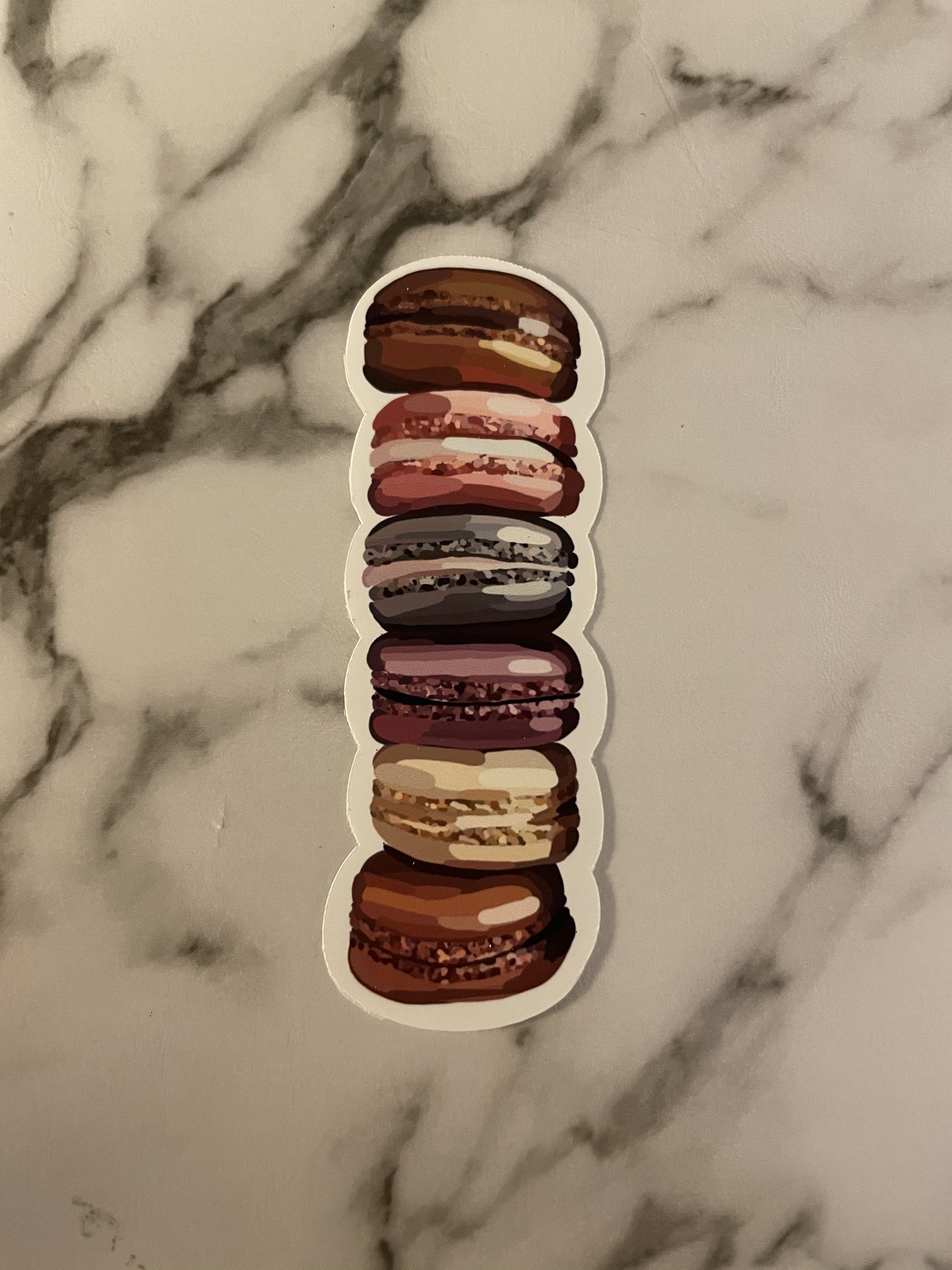 French Macaron Sticker Water Resistant Matte Die Cut Sticker | Etsy