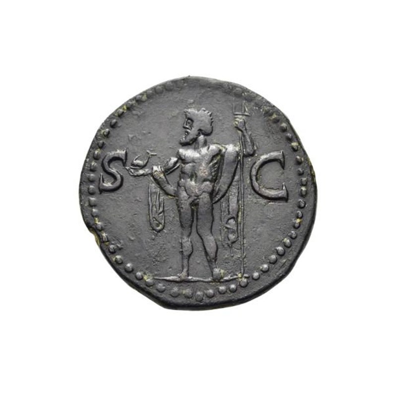 Roman Empire Coin, Agrippa by Caligula 3741 C.E Bronze As, Authentic ...