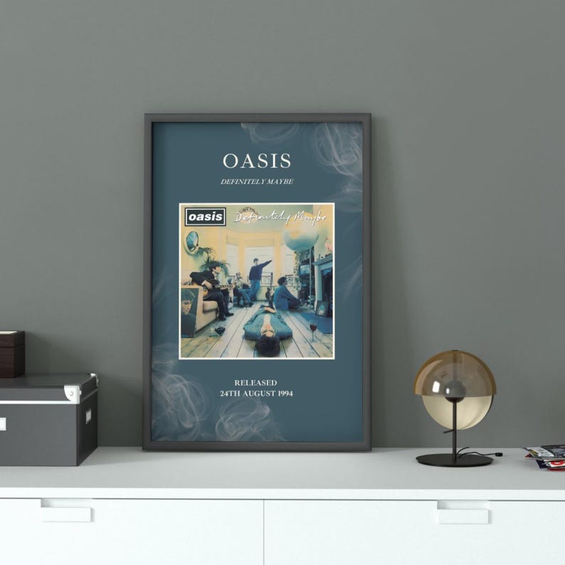Oasis 'definitely Maybe' Album Cover Art Print Poster Wall Art - Etsy