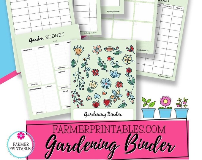 Gardening Binder Printable, 150 Pages, Seed Inventory, Garden Budget ...