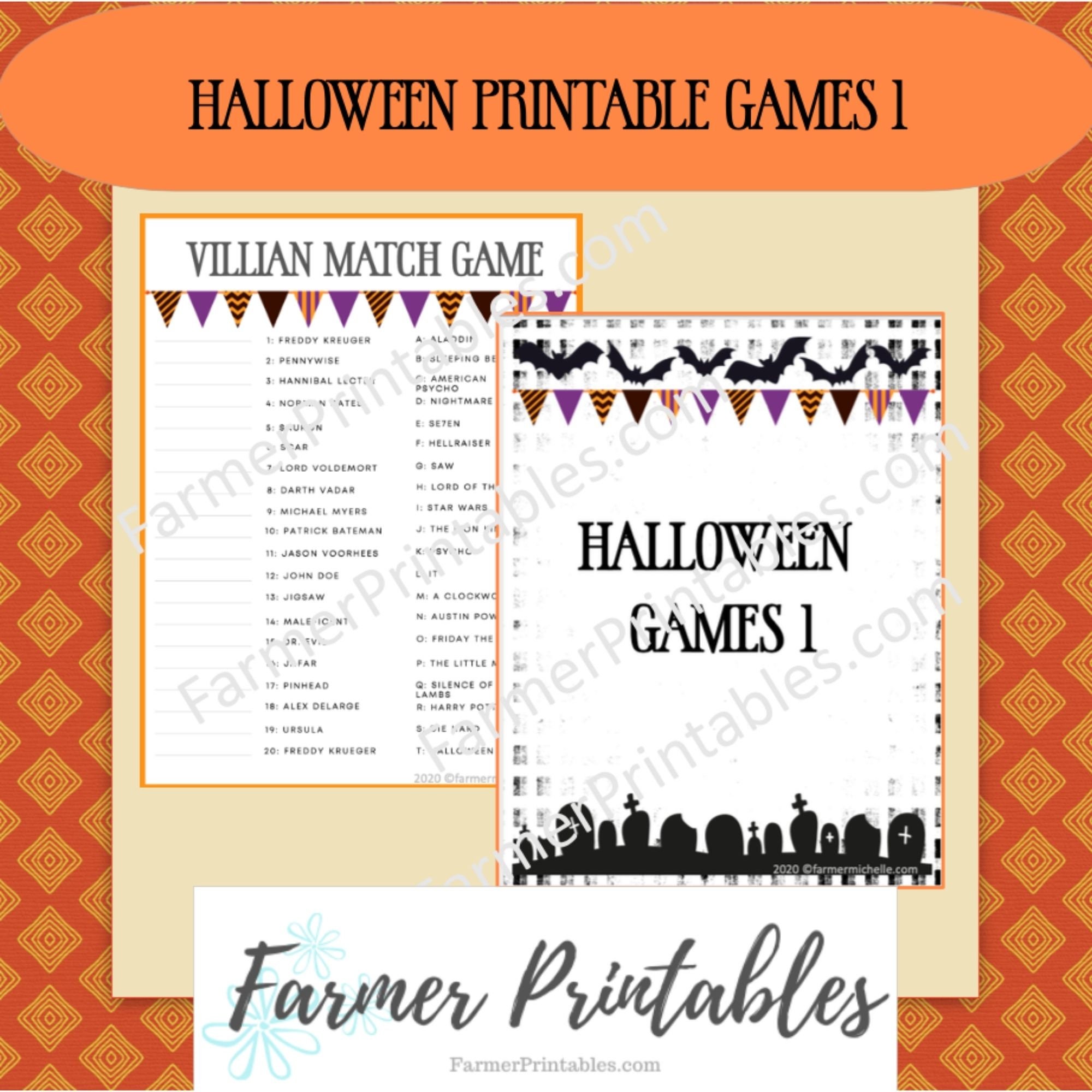 Halloween Word Search Games Printable Activity Sheets Halloween Bundle ...