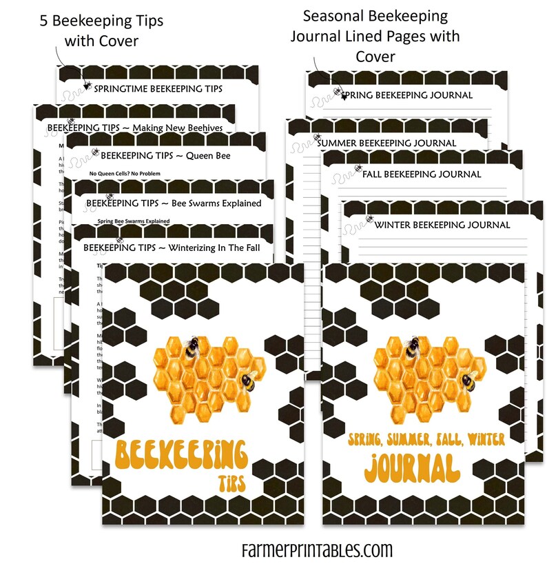 Beekeeping Log Book Journal Printable (50 Pages) Digital Download - Etsy