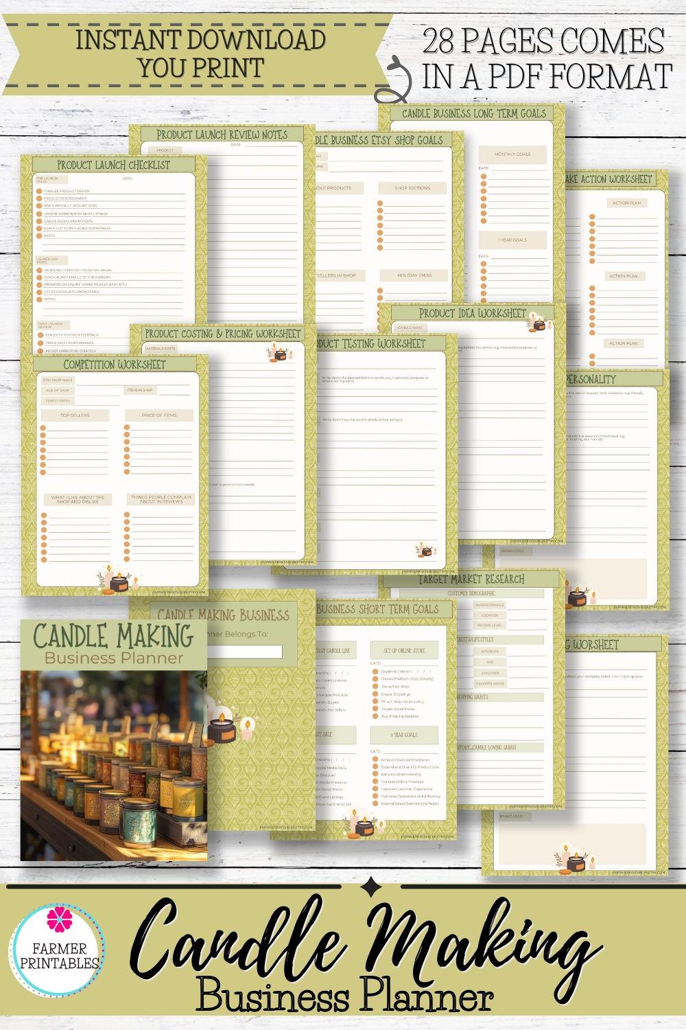 Candle Making Planner Printable | DIY Candle Business Organizer | Track ...